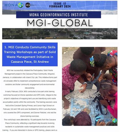 Mona Geoinformatics Institute On Linkedin Kingston Jamaica Community Development