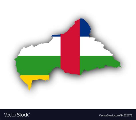 Map And Flag Of Central African Republic Vector Image