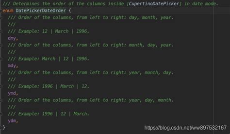 Flutter 修改ios风格日期选择器cupertinodatepicker的年月日排序方式flutter