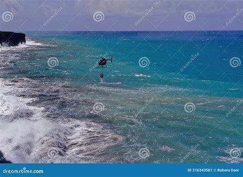 Helicopter Bucket Stock Image Image Of Burn Helibucket 316343581