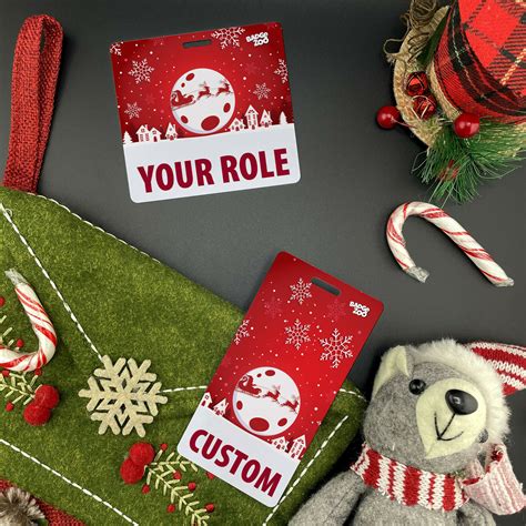 Customizable Badge Buddy Christmas Series Moonlit Sleigh Soar Id Customizable Badge Buddy Christmas Series Moonlit Sleigh Soar Id