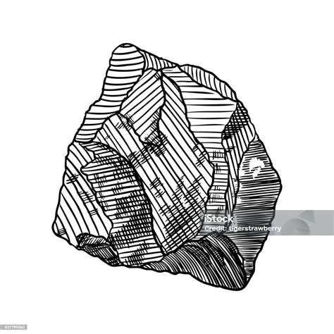 Gem Diamond And Mineral Design Sketchy Mineral And Hand Drawn Crystal
