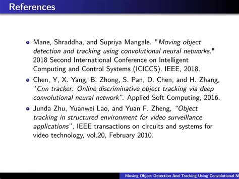 Moving Object Detection And Tracking Using Cnn Pdf