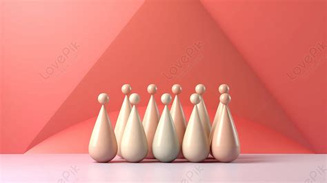 텍스트 배치를 위한 3d 렌더링된 현대적이고 단순한 수평 구성 피라미드 볼링 스키틀즈에 이상적인 스탠드 현대적 배경 Pla 배경 핀 배경 이미지 Hd 현대적