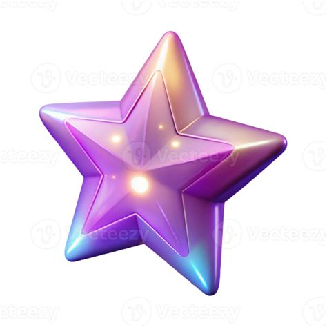 Beautiful Contemporary Glowing 3d Star Illustration Professional