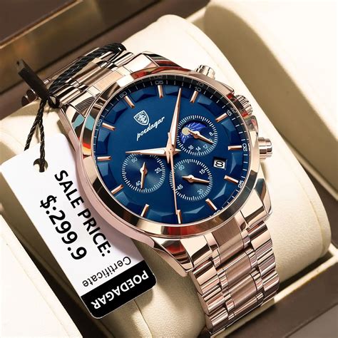 Poedagar Luxury Man Wristwatch Military Waterproof Luminous Chronograph Men Watch Stainless