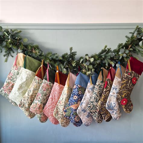 William Morris Christmas Stocking Fruit Minor Rose Velvet Phillips And Cheers