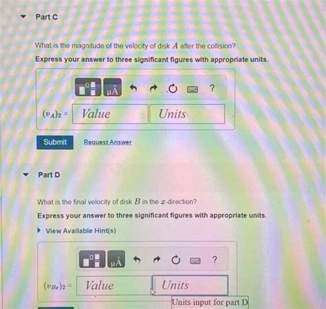 Solved Learning Goal Two Disks Collide With The Initial
