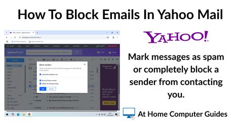 How To Block Emails On Yahoo Mail At Home Computer Guides