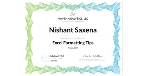 Nishant Saxena On Linkedin Excel Formatting Tips • Nishant Saxena • Maven Analytics