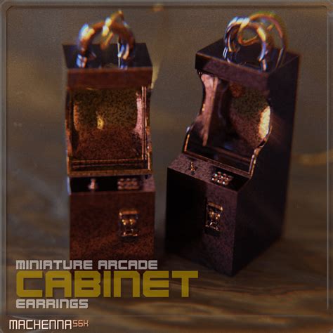 Miniature Arcade Cabinet Earrings 3d Model By Mac56k On Thangs
