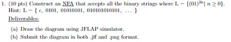 Solved Construct An Nfa 10 ﻿pts ﻿construct An Nfa That