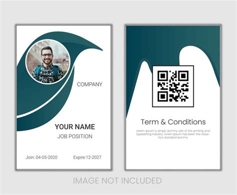 Abstract Id Card Design Premium Vector