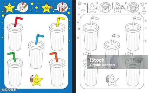 Arbeitsblatt Für Die Vorschule Stock Vektor Art Und Mehr Bilder Von