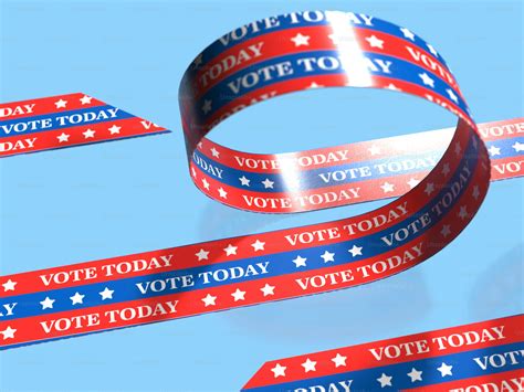 A Red White And Blue Sticker With The Words Vote Now And I Vote Photo