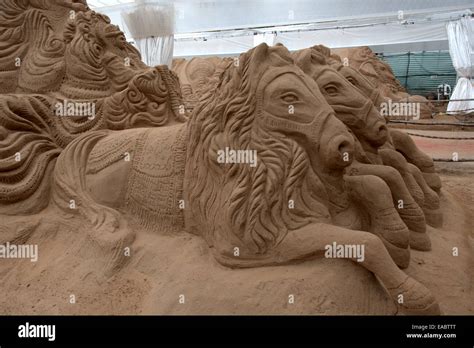 Giant Sand Sculptures Sand Castles By Sand Artist Mn Gowri Mysore