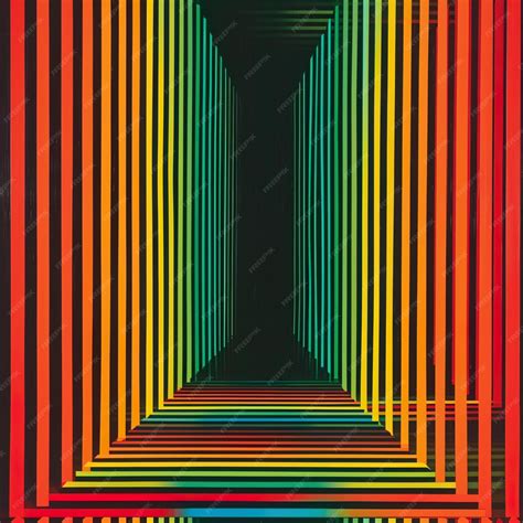 Symmetrical Geometric Lattice Pattern Parallel Perspective Projection Premium Ai Generated Image