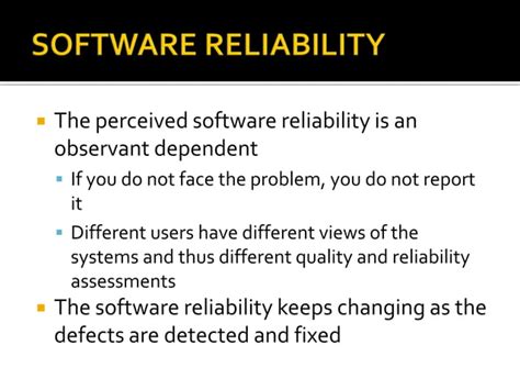 software reliability and quality pptx