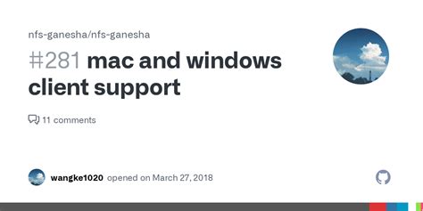 mac and windows client support · issue 281 · nfs ganesha nfs ganesha