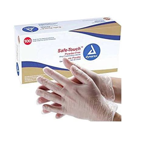 Dynarex Safe Touch General Purpose Synthetic Vinyl Gloves First Aid