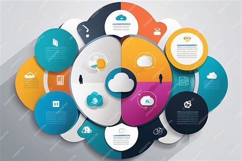 Premium Photo Cloud Computing Technology Vector Circle Business