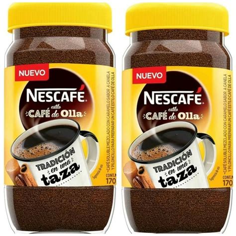 X2 Pure Instant Coffee Nescafe Estilo Cafe De Olla Net Wt 6 Oz 170 Gr