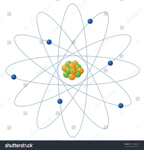 Illustration Atom Structure On White Stock Vector Royalty Free Shutterstock