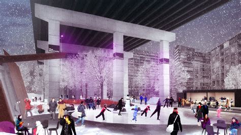 Ice Skating Trail Transforms Unused Space Beneath Toronto Highway
