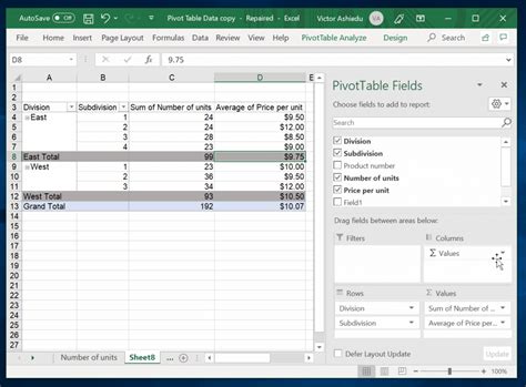 how to make a pivot table in excel