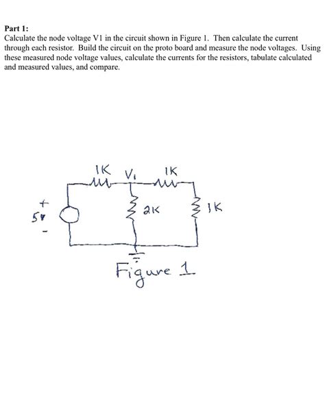 Solved Part 1 Calculate The Node Voltage V1 In The Circ