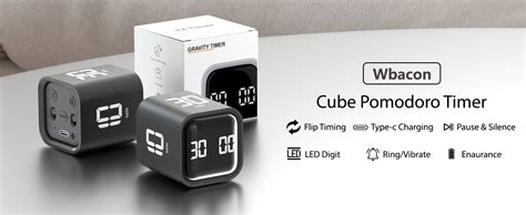 Cube Pomodoro Timer Smart Productivity Timer 5 10 30 60 Minutes And Custom Countdown