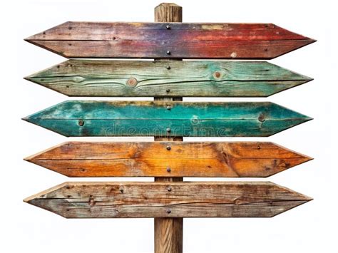 Comprehensive Directional Signpost With Multiple Arrows On Isolated White Background Ideal For