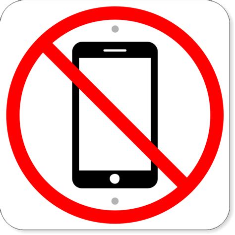 No Electronic Devices Sign