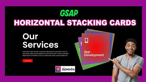 Gsap Horizontal Stacking Card On Scrolltrigger Animation Elementor And Gsap Animation Youtube