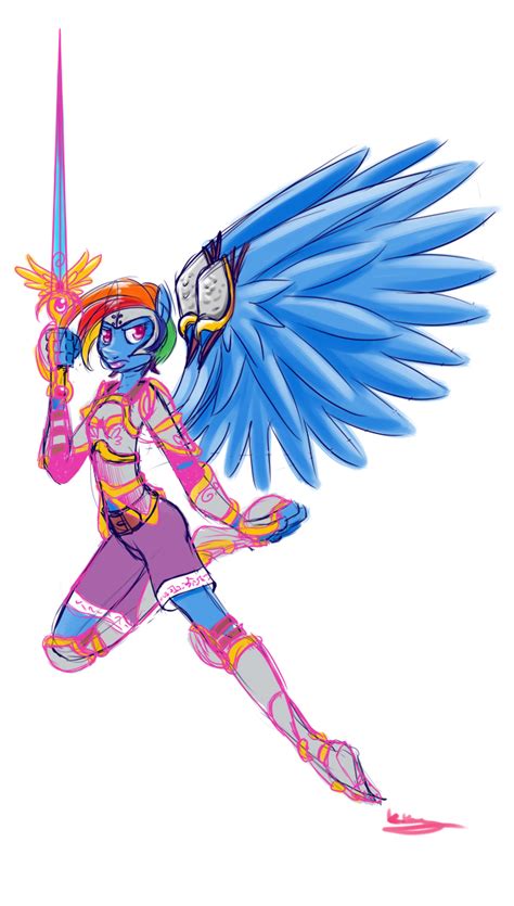 Rainbow Dash Anthro By Bunnimation On Deviantart