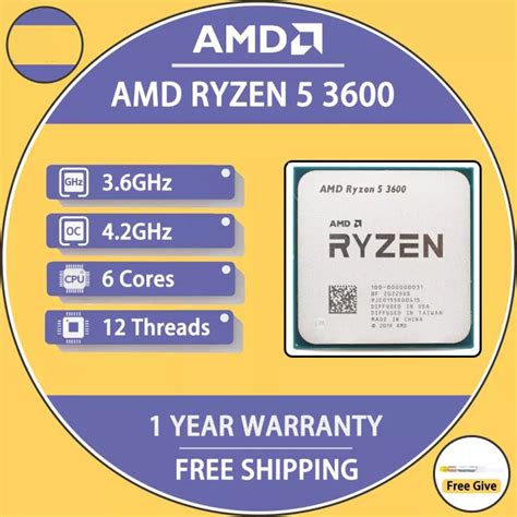AMD Ryzen R Six Core Twelve Thread CPU Processor NM W Socket AM DDR Desktop