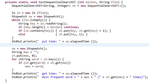 Solved Private Static Void Testsequentialsearchst Int