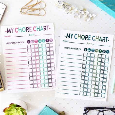 Customizable Chore Chart Template