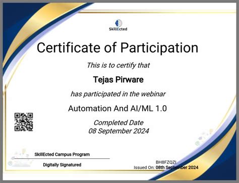 Completed Automation And Aiml Webinar Tejas Pirware Posted On The