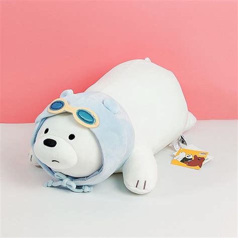 We Bare Bears Lying Plush Toy W Sunglasses By Miniso Hobbies And Toys