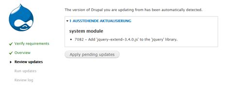 Php How To Fix Drupal Update 7082 Add Jquery Extend 340js To