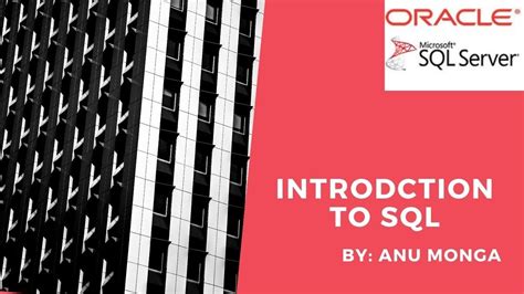 Introduction To Sql In Hindi By Anu Monga Youtube