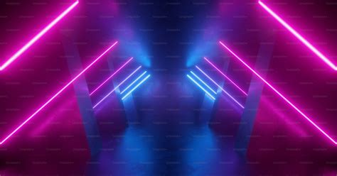 3d 렌더링 네온 추상 배경 빈 방 터널 복도 빛나는 선 기하학적 자외선 사진 Unsplash의 터널 이미지