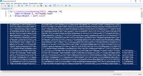 ejercicios de powershell detectar imágenes que son iguales por el hash operating systems