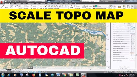 Autocad Import And Scale Scanned Topo Map In Autocad Autocad Tutorial Youtube