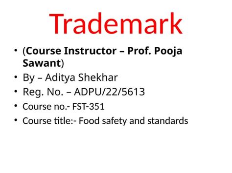 trademark aditya shekhar 13 pptx ppt
