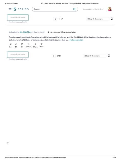 cf unit 5 basics of internet and web pdf internet and web world