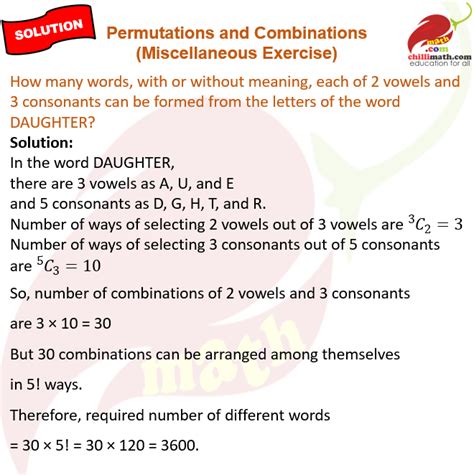 ncert solutions class 11 chapter 6 permutations and combinations
