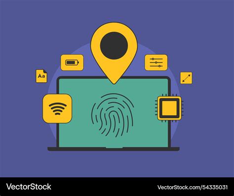 device fingerprinting web browser data vector image
