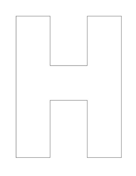 Printable Letter H Outline Printable Calendars At A Glance